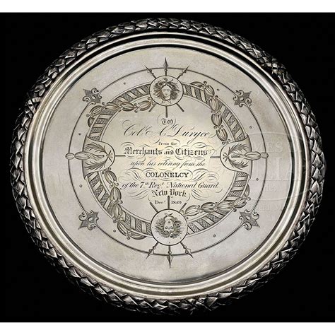 Tiffany Sterling Presentation Tray To Colonel Abram Duryee