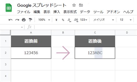 指定した位置からの文字列を別の文字列に置換するreplace関数｜スプレッドシートの使い方