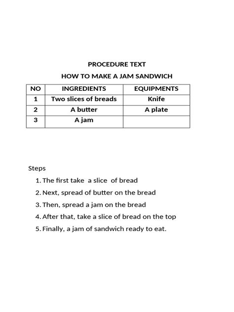 Procedure Text Pdf