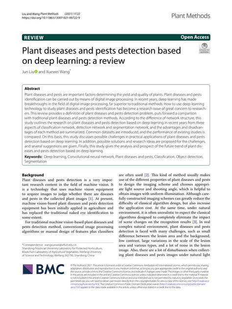 Pdf Plant Diseases And Pests Detection Based On Deep Learning Dokumen Tips