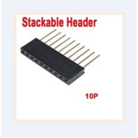Jual Arduino Stackable Header Shield 10p 10 Pin 254mm 254 Mm 10mm Long Mm Shopee Indonesia
