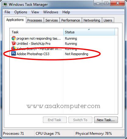 Solusi Cepat Mengatasi Error Program Not Responding Pada Windows