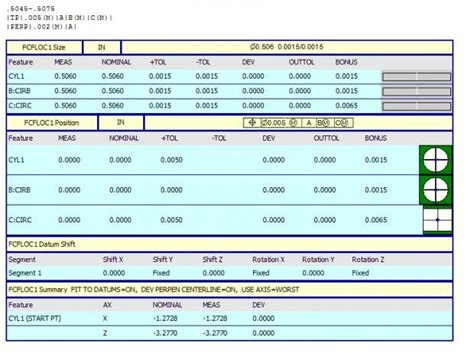 Fcf Report Output Clarification Datums With Mmc Pc Dmis For Cmms