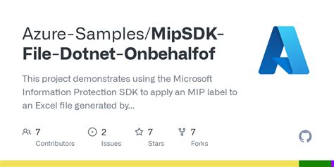 Github Azure Samples Mipsdk File Dotnet Onbehalfof This Project