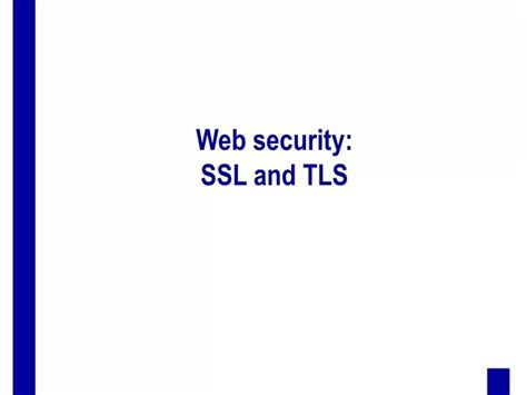 Ppt Web Security Ssl And Tls Powerpoint Presentation Free Download