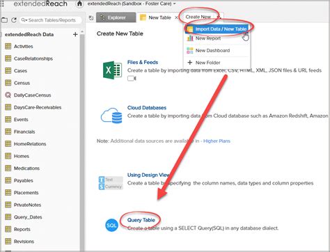zoho analytics query tables extendedreach