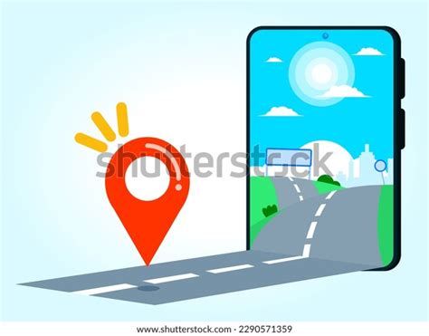 Mobile Phone Street Map Gps Vector Stock Vector Royalty Free 2290571359 Shutterstock