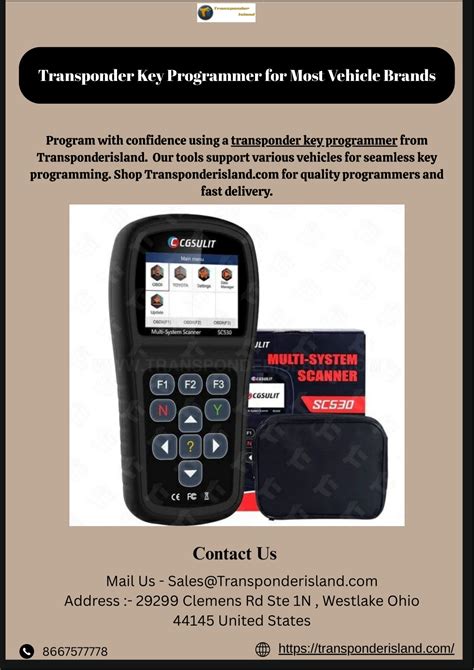 Ppt Transponder Key Programmer For Most Vehicle Brands Powerpoint