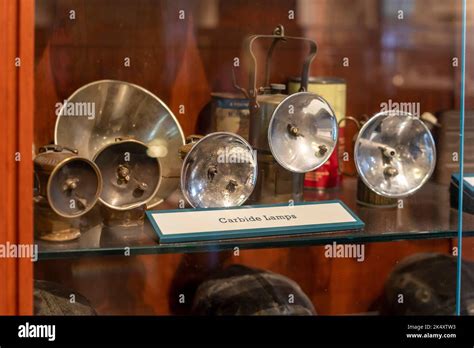 Beckley West Virginia Miners Carbide Lamps On Display At The Mine