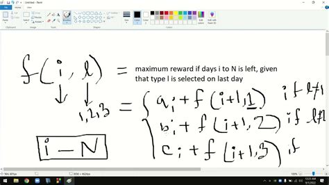 Dynamic Programming Solve From Contest Atcoder Vacation Youtube