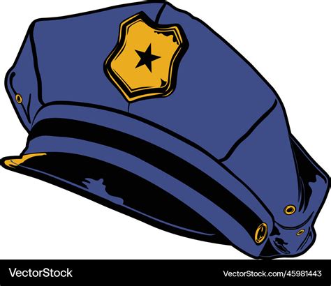 Police Hat Royalty Free Vector Image Vectorstock