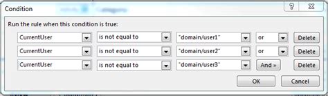 when adding more than one or condition to an infopath rule for