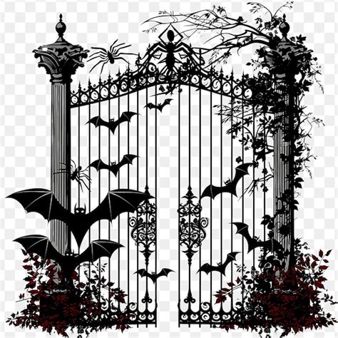 Premium Psd Horror Gate With Scary Wedding Decorations Gate Is
