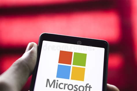 Dhaka Bangladesh 23 January 2024 Microsoft Logo On Smartphone Microsoft Corporation Is An