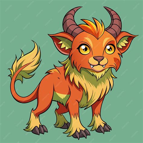 Friendly Chimera Vector Cartoon Clipart Premium Ai Generated Vector