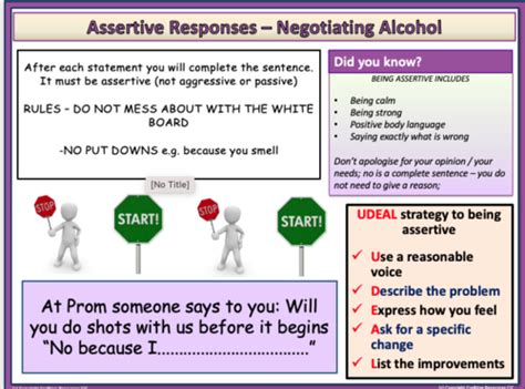 Alcohol Being Assertive Pshe Teaching Resources