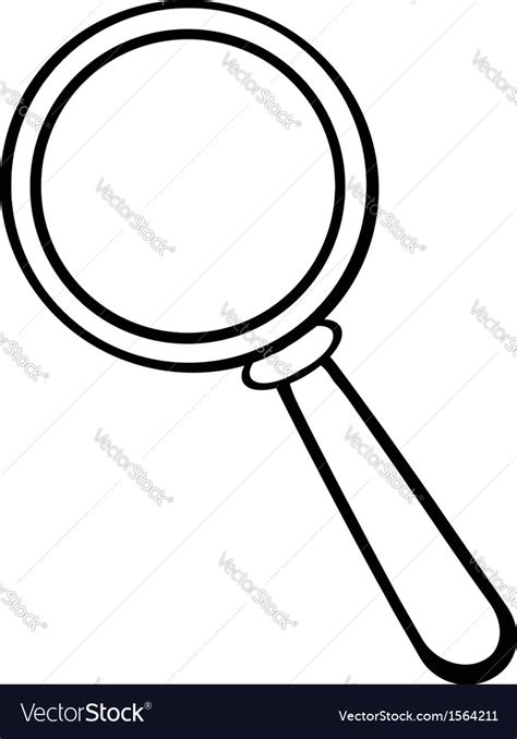 Cartoon Magnifying Glass Royalty Free Vector Image