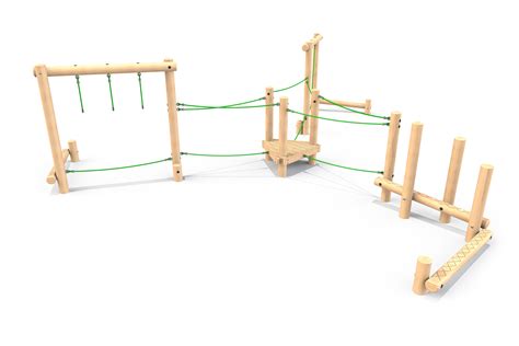 Wild Way Trim Trail Wooden Play Equipment For Schools Uk