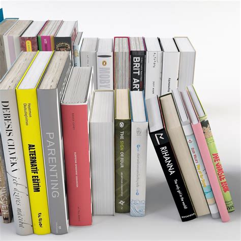 책 세트 Vol 02 3d 모델 19 3ds Max Fbx Obj Free3d
