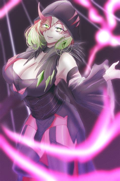 Rule 34 Diabellestarr The Dark Witch Duel Monster Female Girl Green Eyes Hue Breasts Large