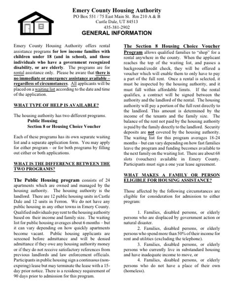 Section 8 Housing Application Printable