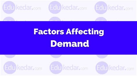 Factors Affecting Demand Price Income Taste Advertising