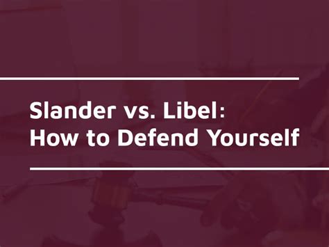 Legal Defense 101 Fighting Slander And Libel