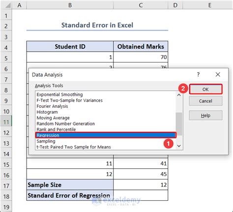 Standard Error Excel Mean Skewness And Regression Exceldemy