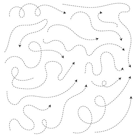 Premium Vector Dotted Line Arrows Clean Dot Style Hand Drawn Doodle Arrow Set Dashed Dotted