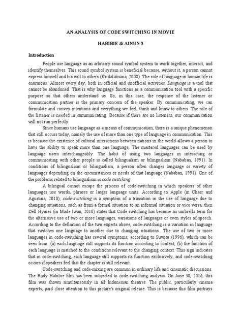 Code Switching Article Pdf Multilingualism Linguistics