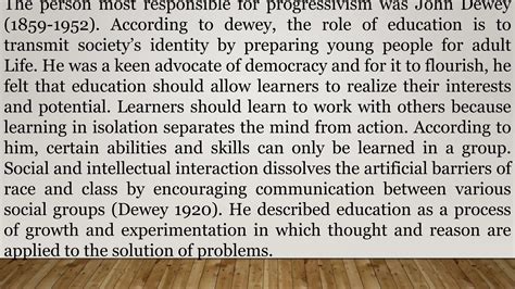 Progressivism The Progressivism Curriculum Reconstructionism The