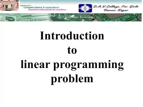 Ppt Introduction To Linear Programming Problem Powerpoint