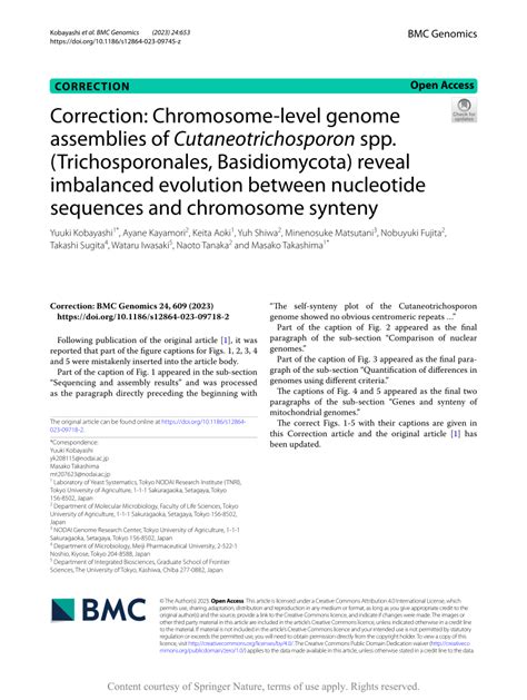Pdf Correction Chromosome Level Genome Assemblies Of Cutaneotrichosporon Spp