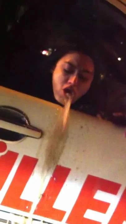 Highlights Drunk Woman Vomiting With Car