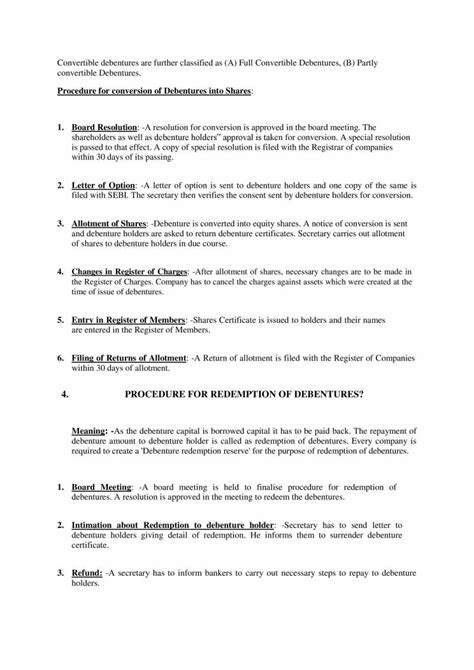Sp Hsc Topic Debentures Notes Learnpick India