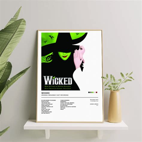 Wicked Broadway Cast Recording Poster Digital Posters Print Sold By