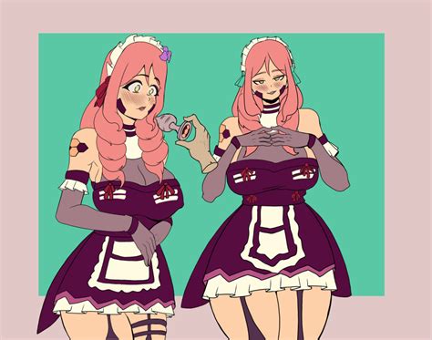 Rule 34 Bewitching Thighs Big Breasts Black Lipstick Buttplug Dark