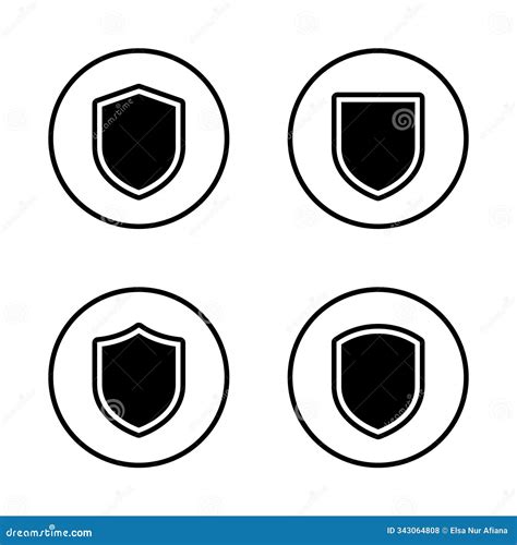 Shield Guard Logo Design With Gold Ribbon Vector Illustration 115551426