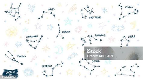 별자리 낙서 조디악 표지판 별 스케치 조디악 기호 우주 우주 처녀자리 물병자리 천칭자리 염소자리 양자리 쌍둥이자리 물고기자리 암 전갈자리 레오 황소자리 궁수자리 점성술