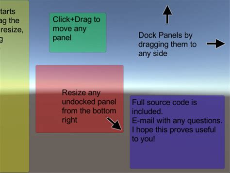 Dockable Panel Gui 도구 Unity Asset Store