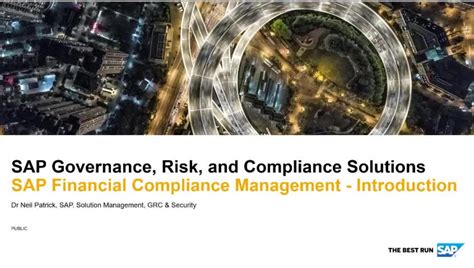SAP Video Introduction To SAP Financial Compliance Management