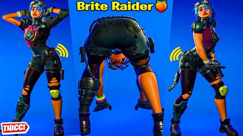Fortnite Brite Raider Skin Showcase Thicc 🍑😍 Top Tiktok Emotes And Dances 😘 Hot New Darkland Style