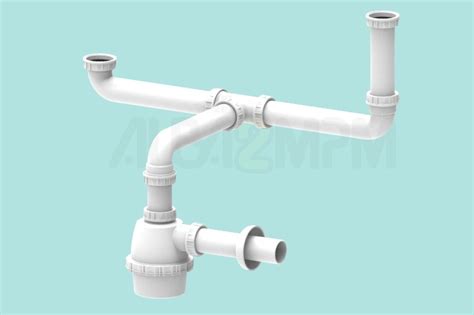 Space Saving Flask Trap For One And A Half Basin Sinks