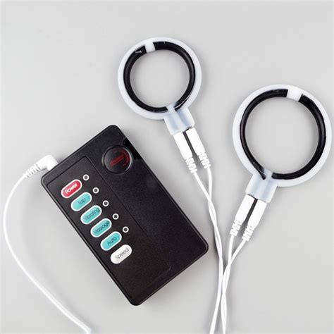 Male Silicone Penis Bipolar Ring Electro Stimulation Toys For Men Estim