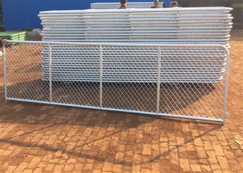 Durable Practical Chain Link Fence Sliding Gate Adjustable Chain Link