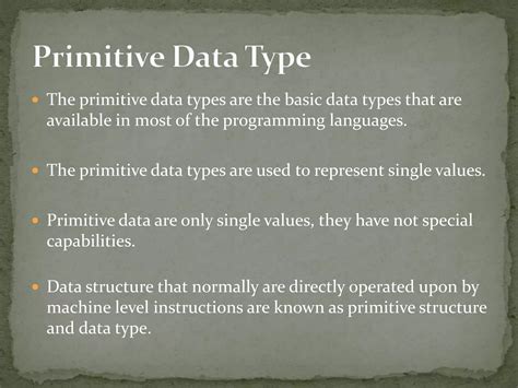 Data Types Premetive And Non Premetive Pptx