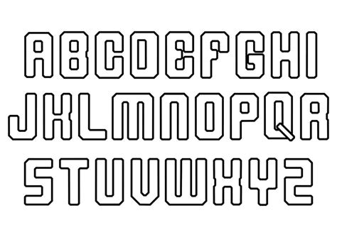 Outline Block Letter Font