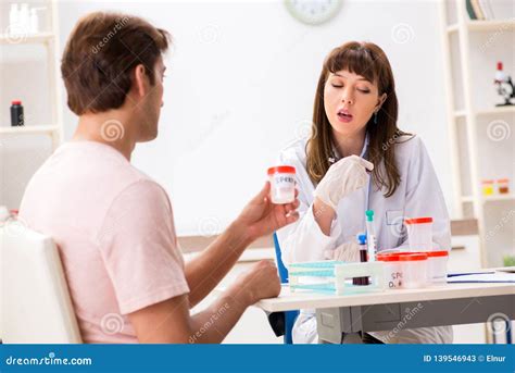 The Male Sperm Donor Visiting Clinic Stock Image Image Of Laboratory