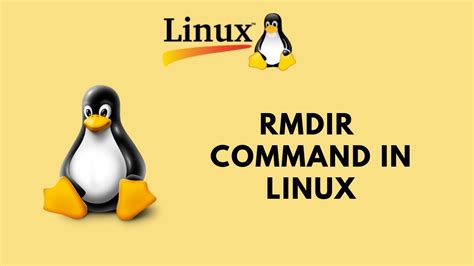 Linux Command Line Basics Tutorials Rmdir Command In Linux Youtube