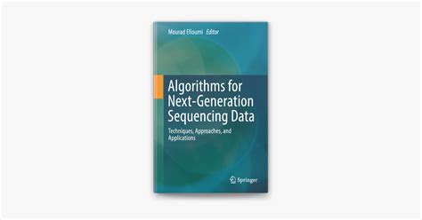 ‎mourad Elloumi Algorithms For Next Generation Sequencing Data в